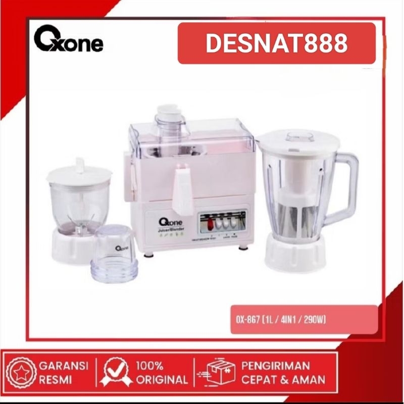 Jual Blender Oxone 4 in 1 Juicer Chopper Kapasitas 1 Liter OX-867 Garansi Resmi Original ...