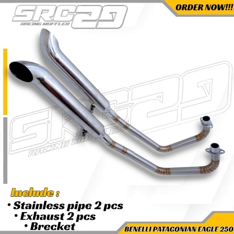 Jual Knalpot benelli patagonian eagle pe250 carb tipe kanan kiri ...
