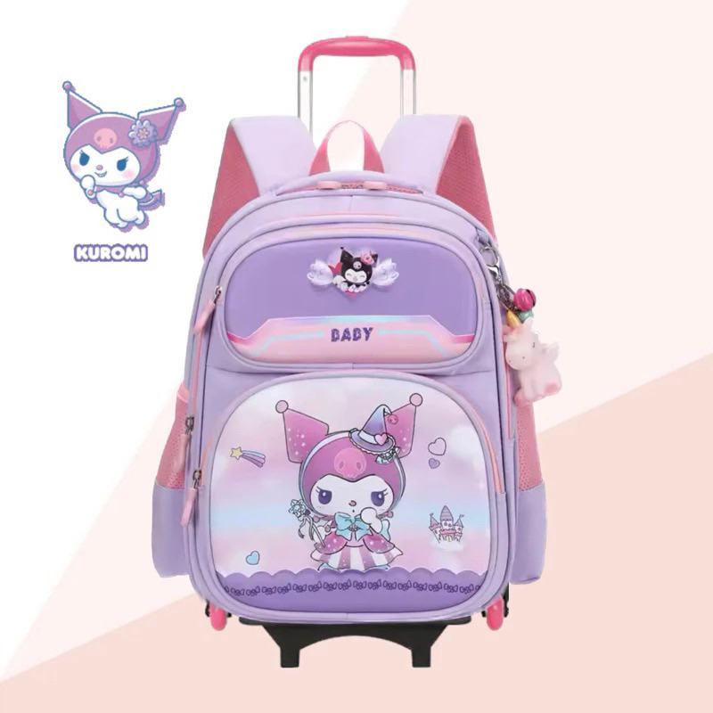 Jual Tas Troli Anak Perempuan Kuromi bb - Tas Ransel Sekolah TODDLER TK SD - Tas Koper Tas ...