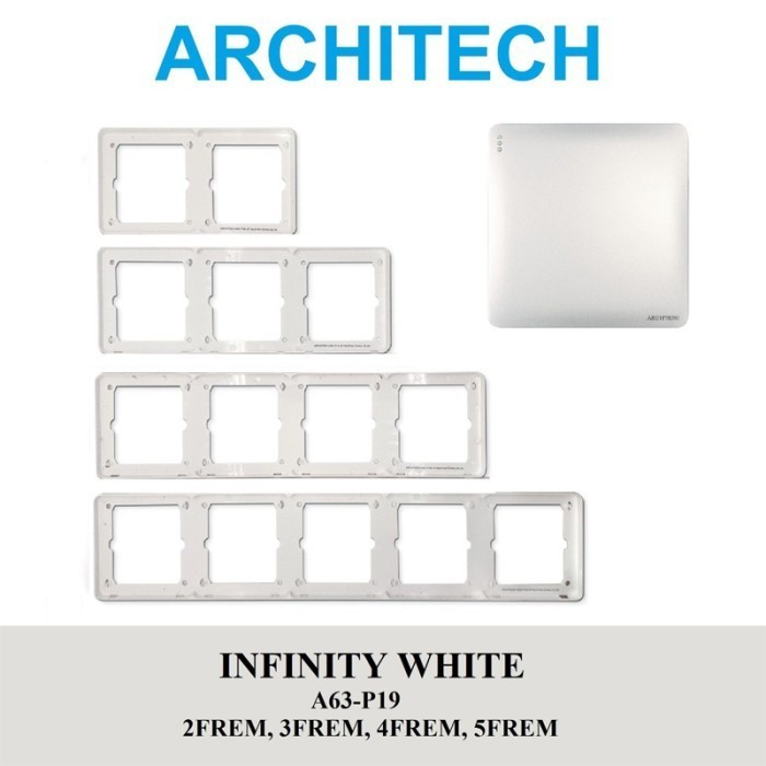 Jual ARCHITECH FRAME INFINITY A63 P19 WHITE SERIES FRAME / BINGKAI Stop Kontak / SAKLAR | Shopee ...
