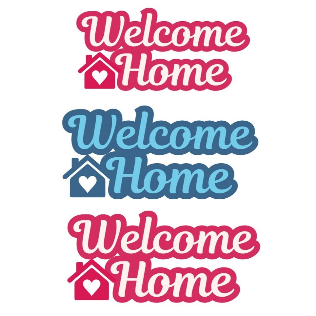 Jual PRINTABLE WELCOME HOME // Topper Tulisan // Topper Hiasan Kue ...