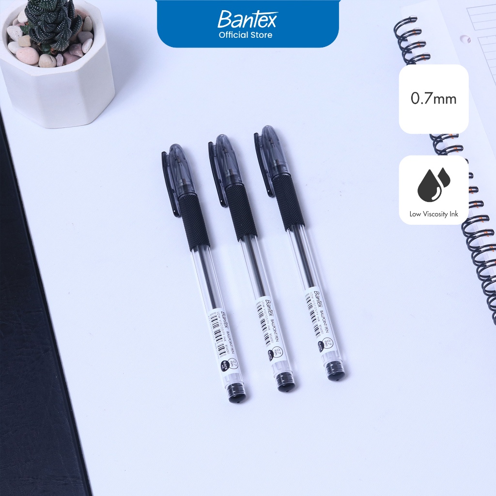 Jual Bantex Pulpen Pena / Ballpoint Pen 0.7 mm Low Viscosity Ink ...