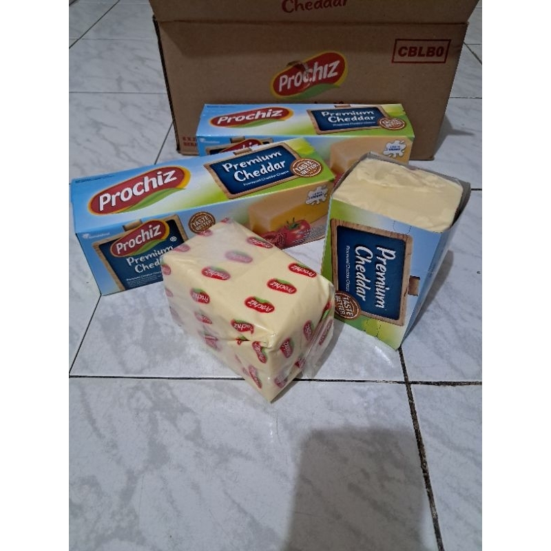 Jual keju prochiz premium cheddar cheese repack 1kg | Shopee Indonesia