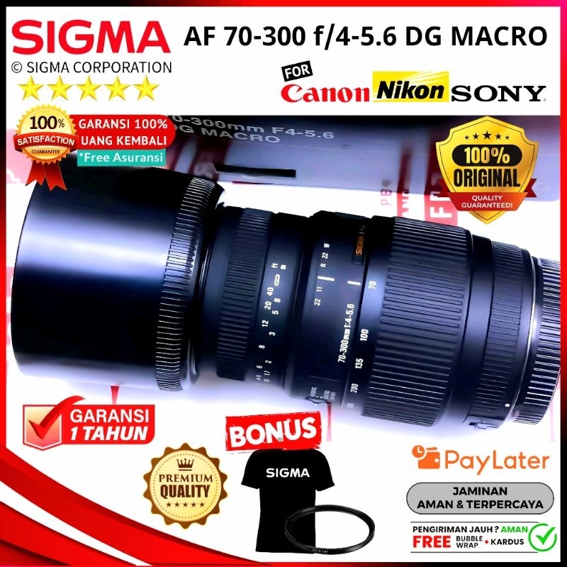 Jual Lensa Tele Sigma AF 70-300mm f/4-5.6 DG MACRO for Canon Nikon Sony ...