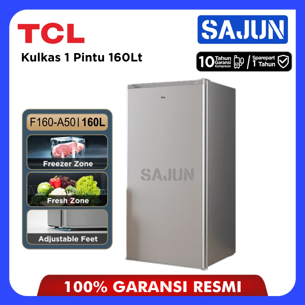 Jual TCL Kulkas 1 Pintu (Refrigerator) - Kapasitas 160L - Freezer Zone - Adjustable Feet ...