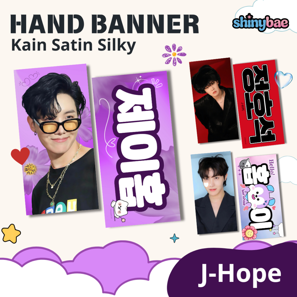 Jual Hand Banner J-HOPE BTS KPOP IDOL Premium Kain Satin Silky Slogan ...