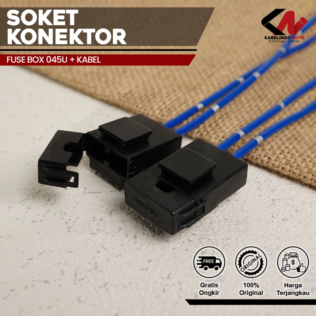 Jual Soket Sikring 045U / Rumah Sikring / Socket Sekring Fuse Box Hitam ...