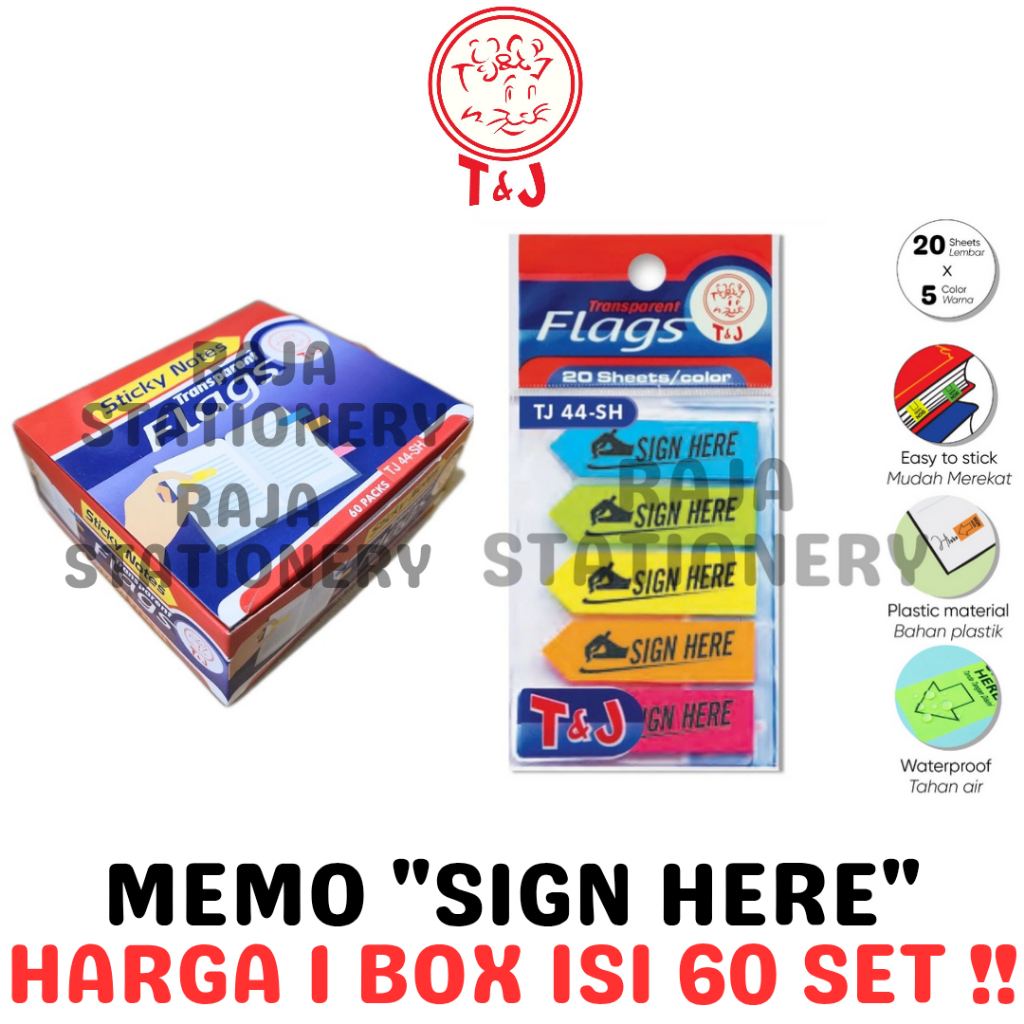 Jual TOM & JERRY SIGN HERE MEMO STICK INDEX NOTES STICKER "Sign Here ...