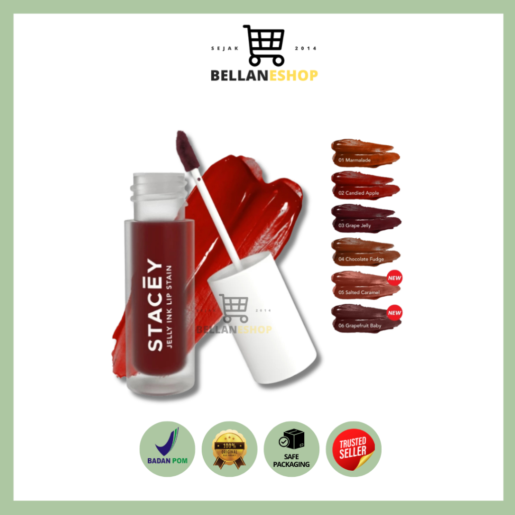 Jual Stacey Jelly Ink Lip Stain - Lip Tint Make up -Liptint Long ...