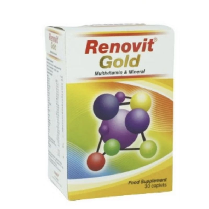Jual RENOVIT GOLD BOTOL 30s / MULTIVITAMIN DAN MINERAL/VITAMIN LANSIA ...