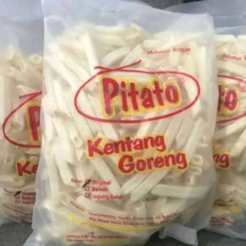 Jual Pitato Kentang goreng 250 gr varian ori, balado, jagung bakar ...