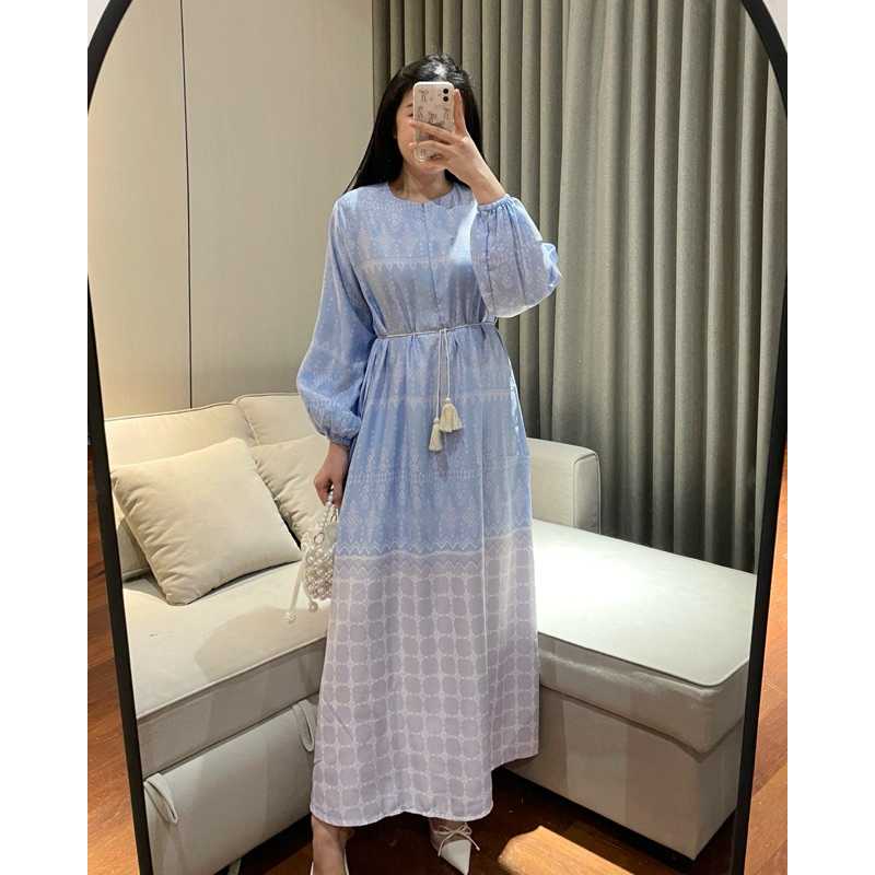 Jual Eska Clothing - Zafira Gamis Dress Terusan Wanita Motif Batik ...