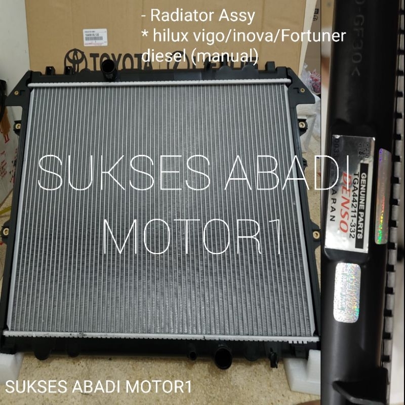 Jual RADIATOR ASSY TOYOTA HILUX VIGO INNOVA INOVA FORTUNER DIESEL ...