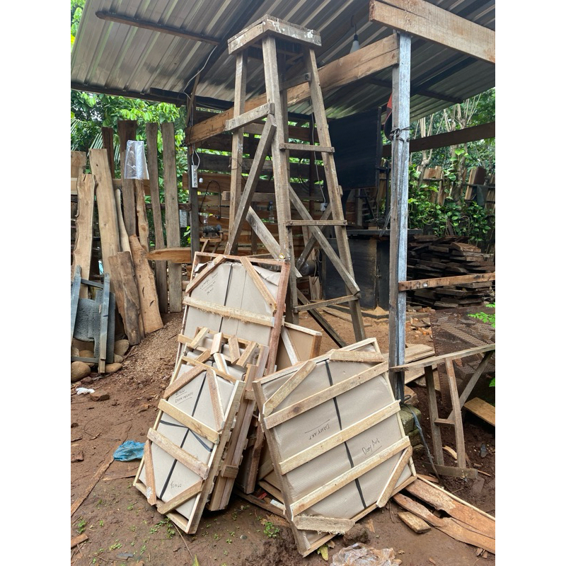 Jual cermin touch sensor kayu jati minimalis | Shopee Indonesia