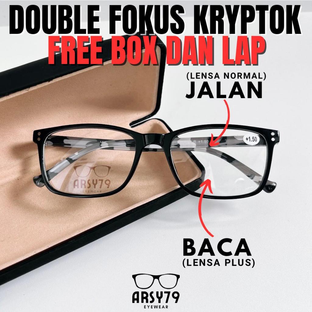 Jual Kacamata Baca Double Fokus 2 Fungsi Baca Dan Jalan Lensa Kryptok ...