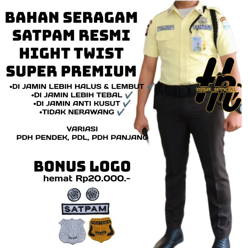Jual SERAGAM PDL SATPAM/SERAGAM BAHAN HALUS BAHAN LEMBUT/SERAGAM SATPAM HIGH TWIST/SERAGAM ...