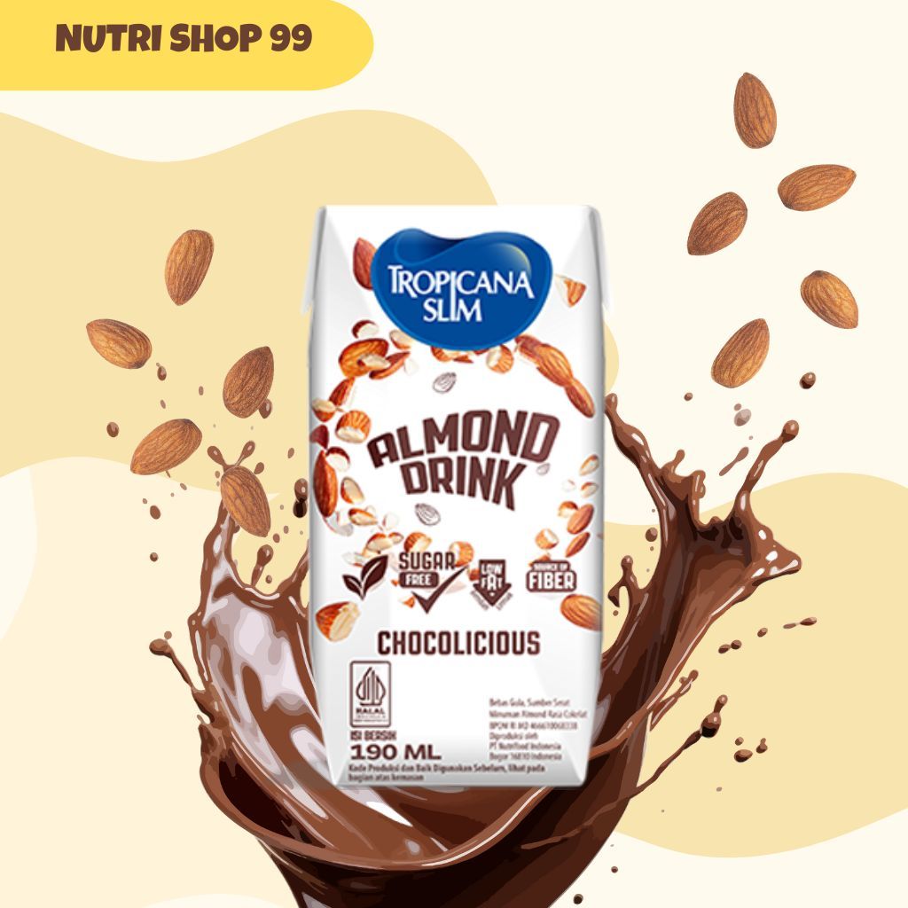 Jual Tropicana Slim Almond Drink Chocolicious 190 ml | Shopee Indonesia