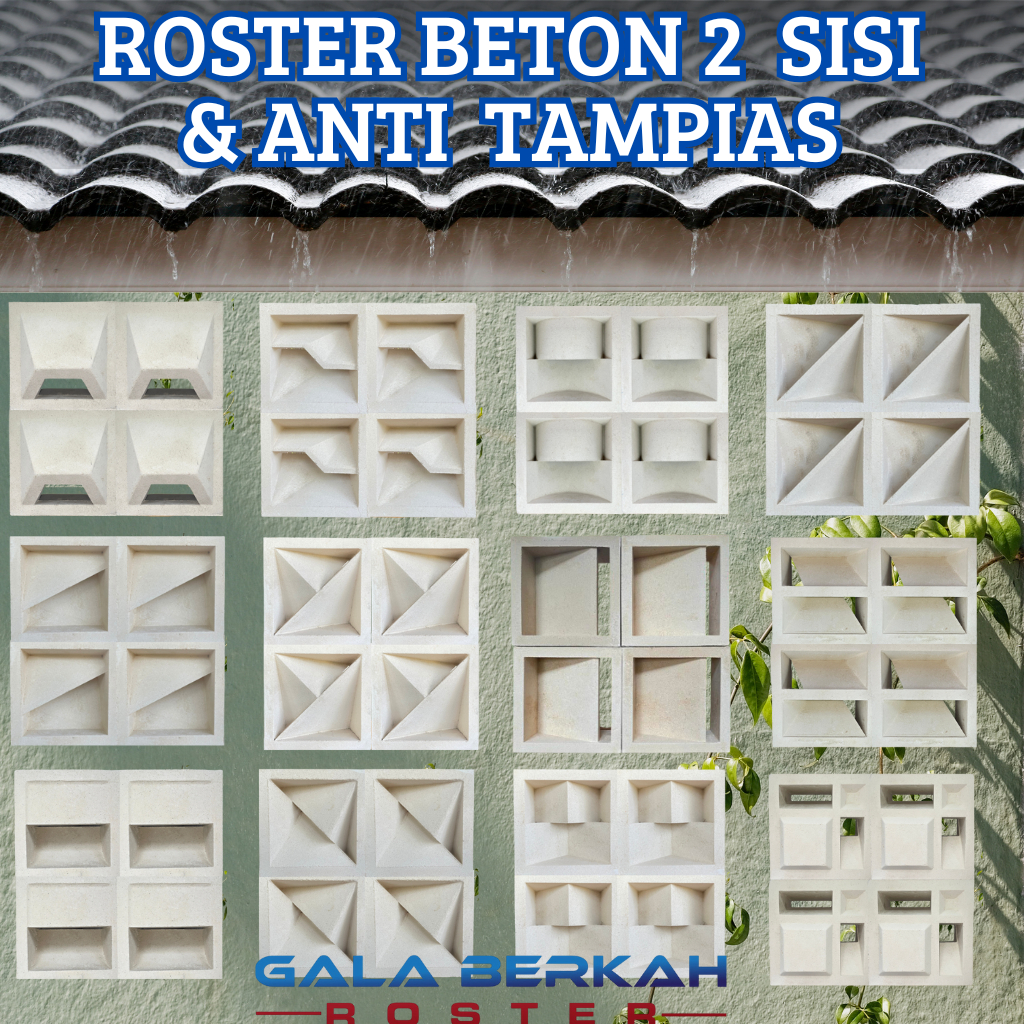 Jual Roster Beton Anti Tampias / Loster Beton 2 Sisi Pagar Ventilasi ...