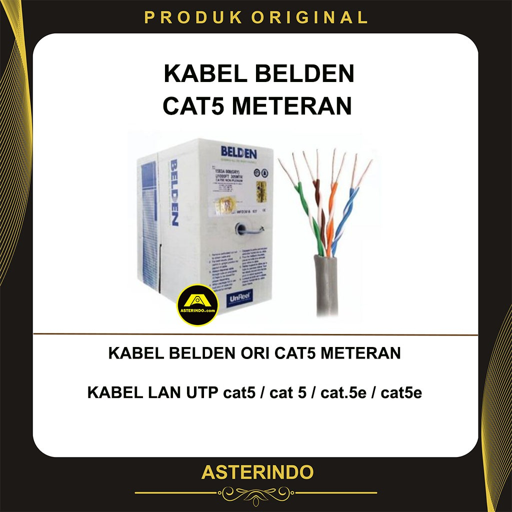 Jual Kabel LAN Belden UTP Cat5e 1583 Original CAT 5E Meteran (Tanpa ...