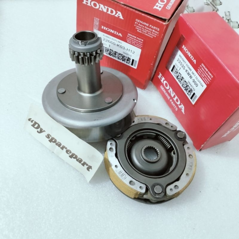 Jual Lonceng Assy + kampas ganda Revo fi Revo fit injeksi K03 - KWW lonceng otomatis Revo fi ...