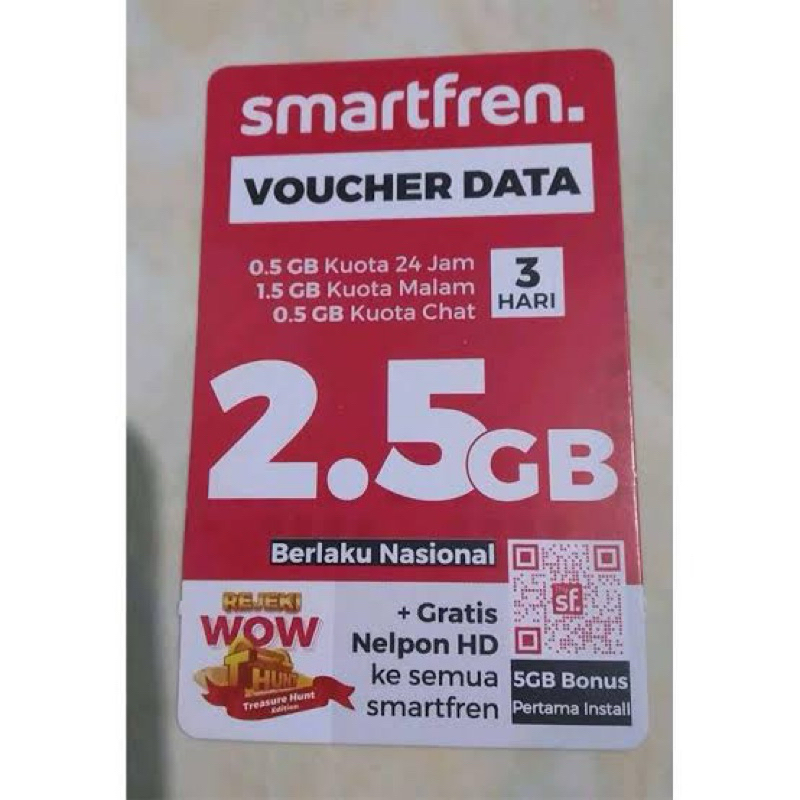 Jual Voucher Smartfren paket data 2,5 GB | Shopee Indonesia