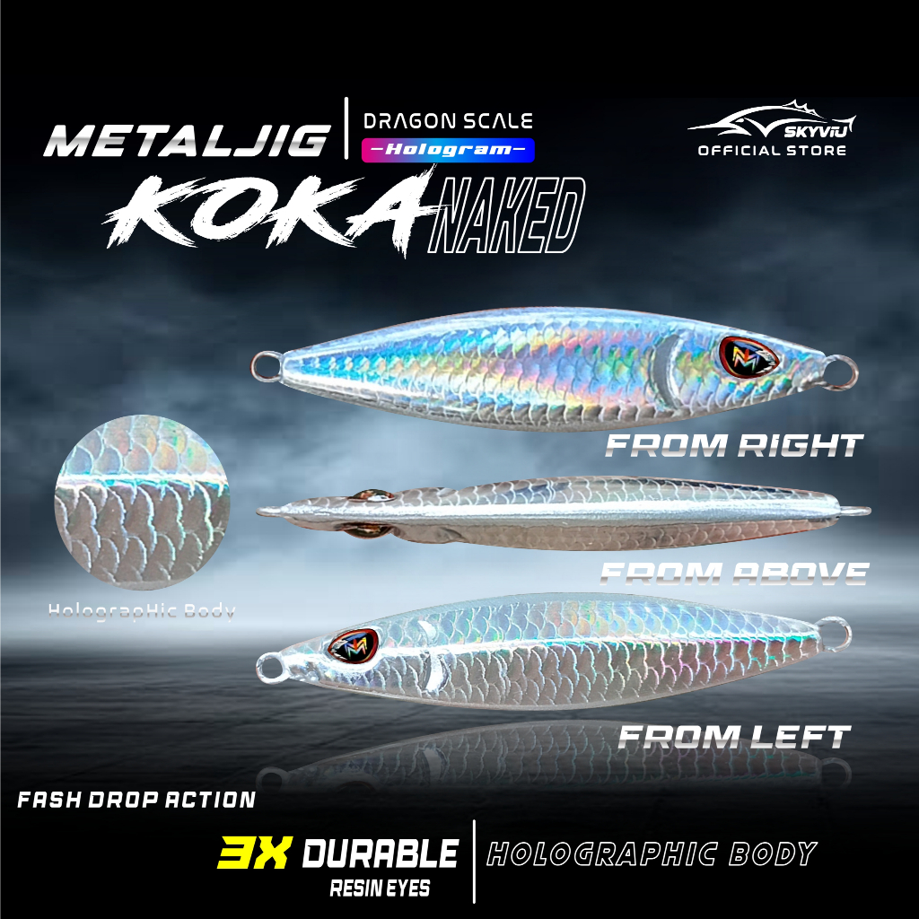 Jual Micro Jig 15 SKYVIU KOKA Naked Hologram Sisik Silver 1 Set Double Assist Hook Mikro Jig ...