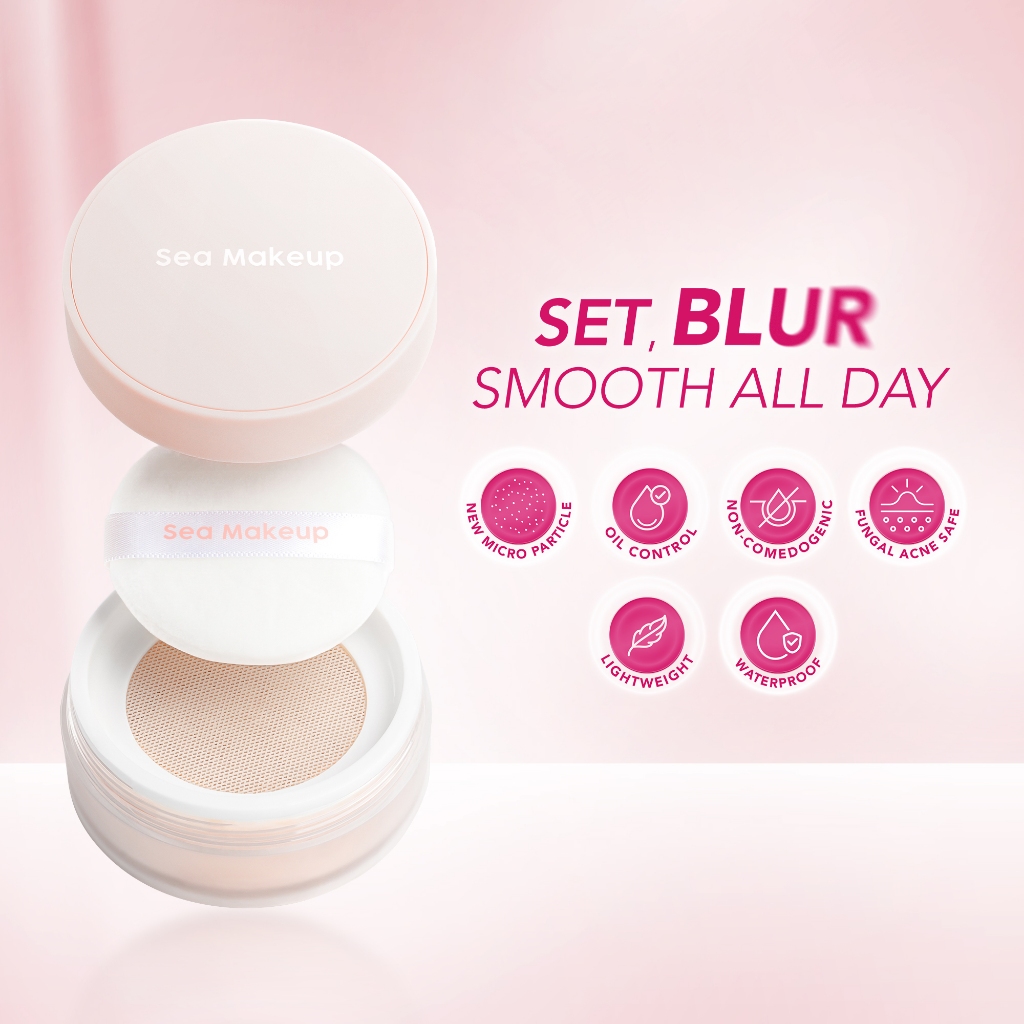 Jual Sea Makeup Acne Blur and Set Loose Powder – Bedak Tabur Oil Control dengan Butiran Halus ...