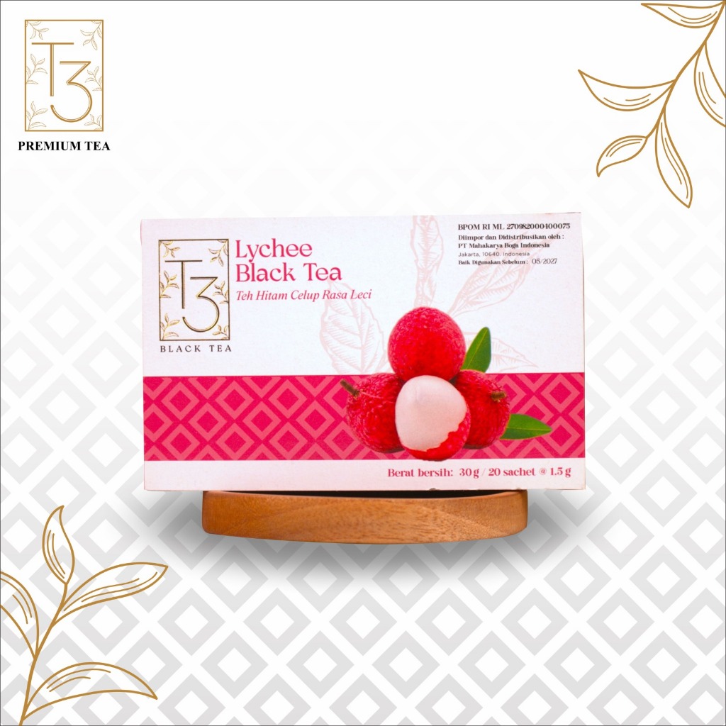 Jual T3 Teh Hitam Celup Rasa Leci (Lychee Black Tea) - Menyegarkan - (1 ...
