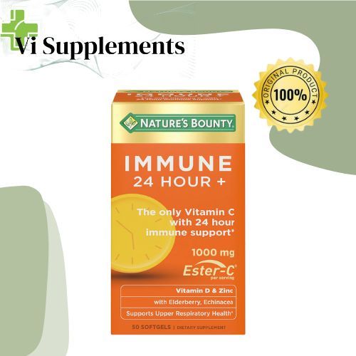 Jual VI SUPPLEMENTS - natures bounty immune 24 hour vitamin c 1000mg + vitamin d & zinc 120 ...