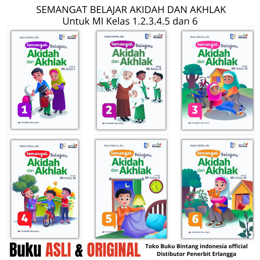 Jual ERLANGGA - SEMANGAT BELAJAR AKIDAH DAN AKHLAK Untuk MI Kelas 1,2,3,4,5 dan 6 Kurikulum ...