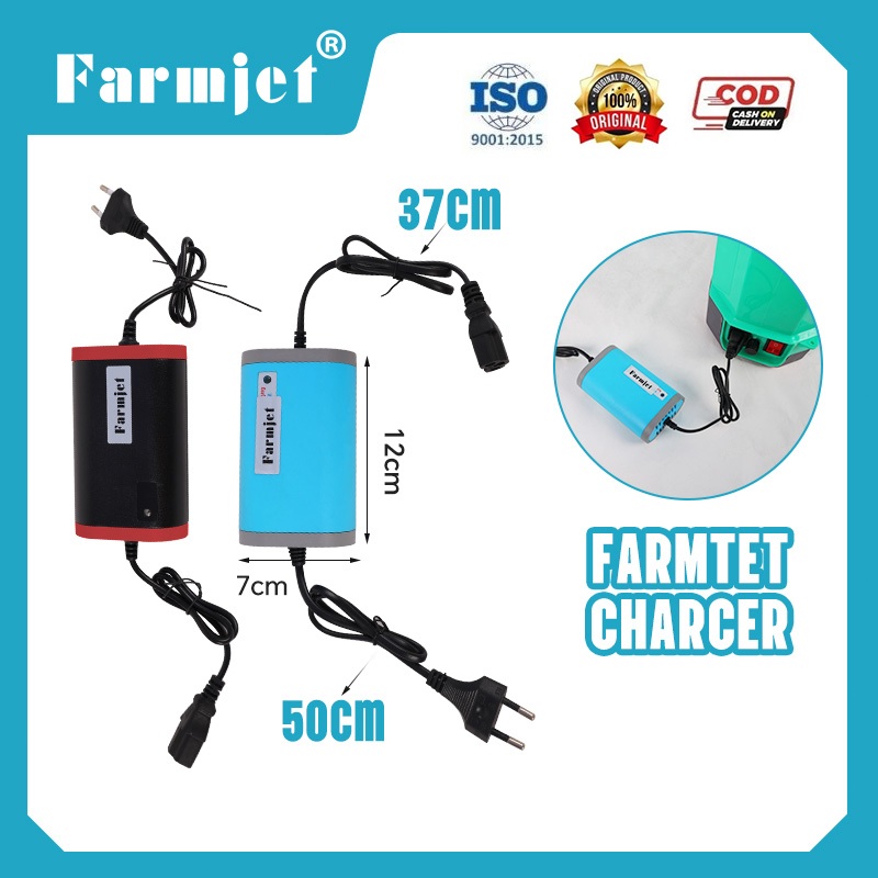 Jual Farmjet Charger Tank Semprot DC 12V 2A 1,5A Charger Tangki Semprot ...