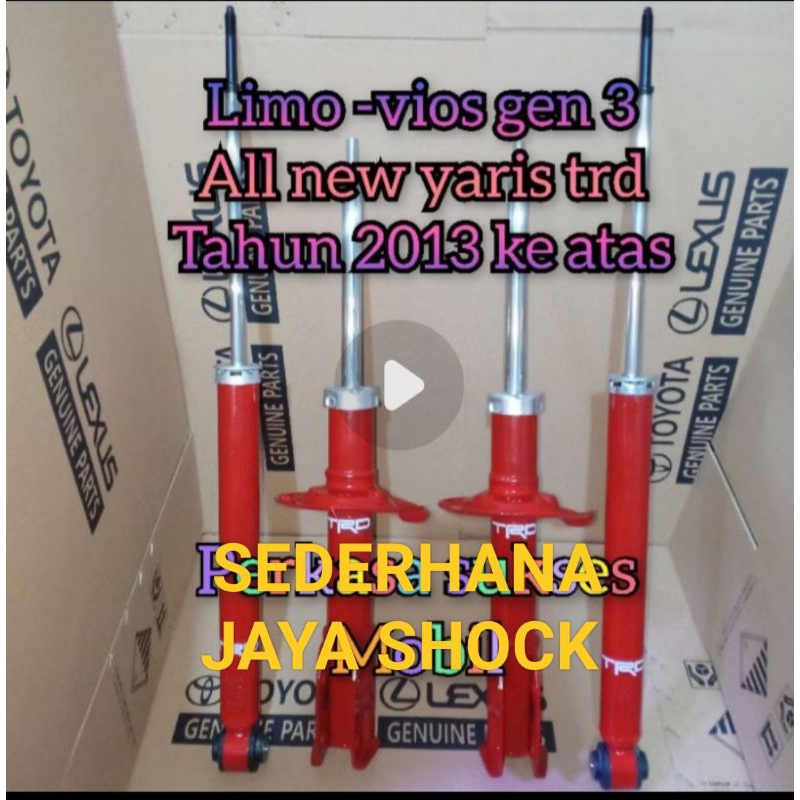 Jual shockbreaker shock absorber Toyota all New Yaris TRD vios gen 3 depan belakang | Shopee ...