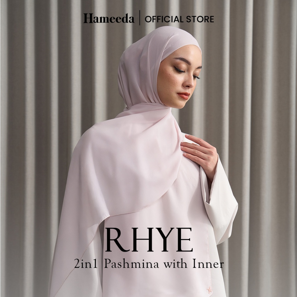 Jual Hameeda - RHYE 2IN1 Sheer Instant Pashmina | Shopee Indonesia