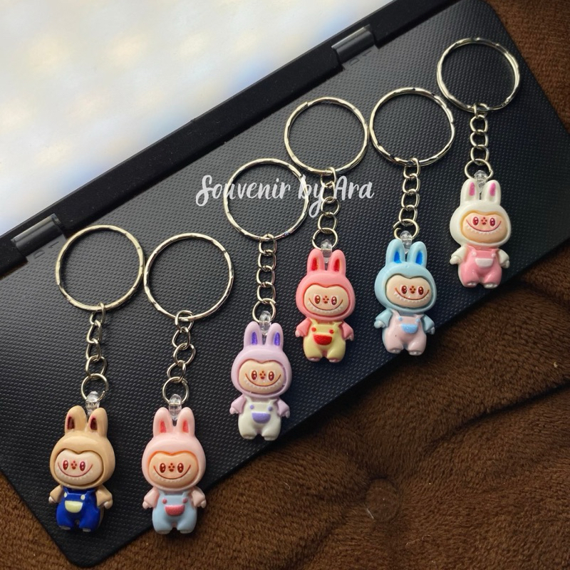 Jual 25 pcs | Keychain Labubu Polos Mix Warna | Souvenir Gantungan ...