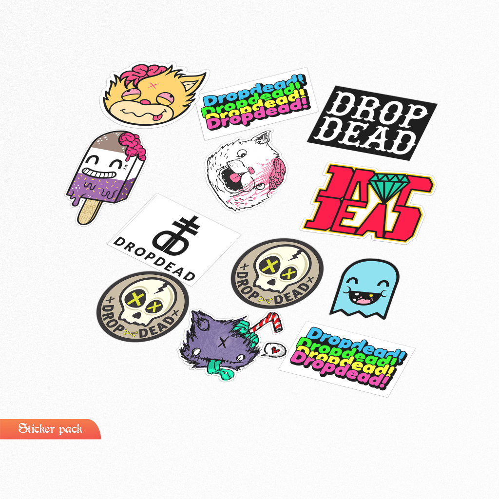 Jual Stiker distro brand DROP DEAD Sticker Pack | Shopee Indonesia
