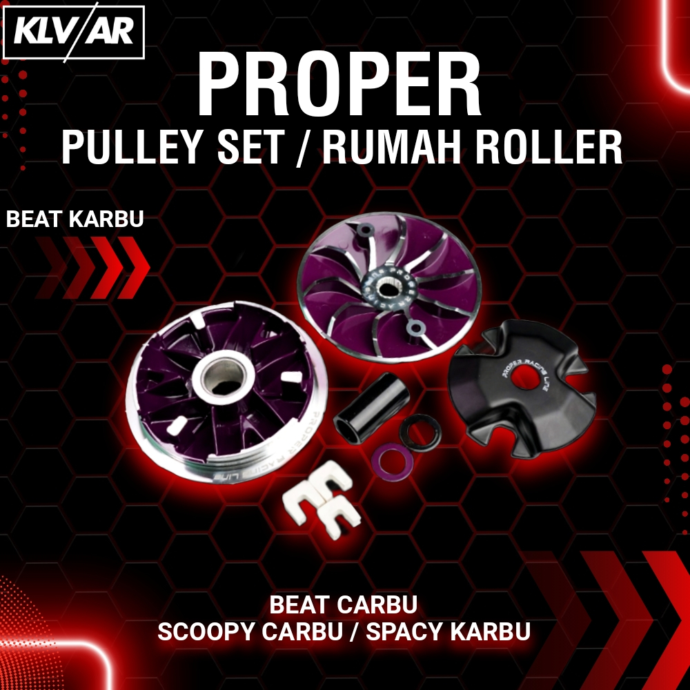 Jual PROPER PULLEY SET BEAT CARBU SCOOPY CARBU SPACY CARBU KVY UPGRADE ...