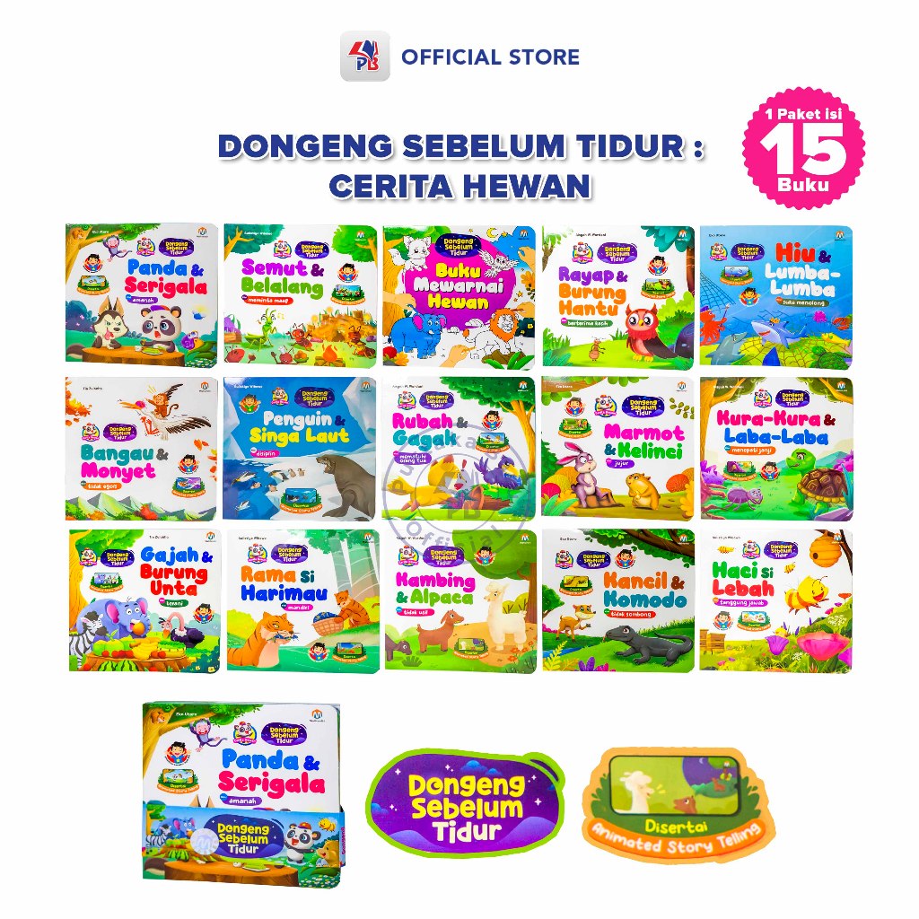 Jual Buku Dongeng Anak Seri Dongeng Sebelum Tidur : Cerita Hewan / Buku Paket Isi 15 Buku ...