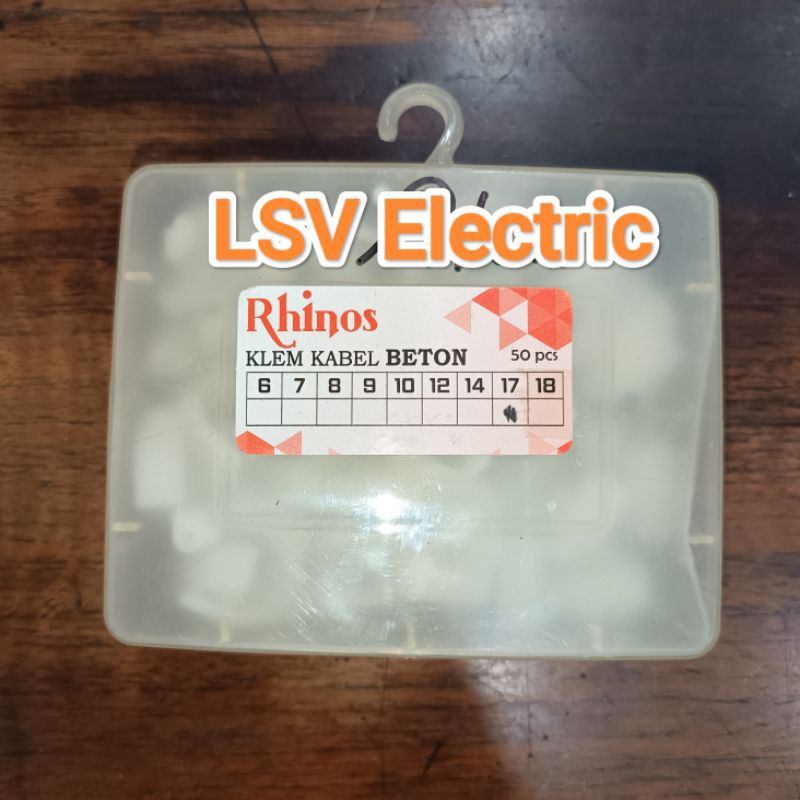 Jual Klem Kabel/Klem Pipa/Paku Kabel no.17 RHINOS ISI 50PCS | Shopee ...