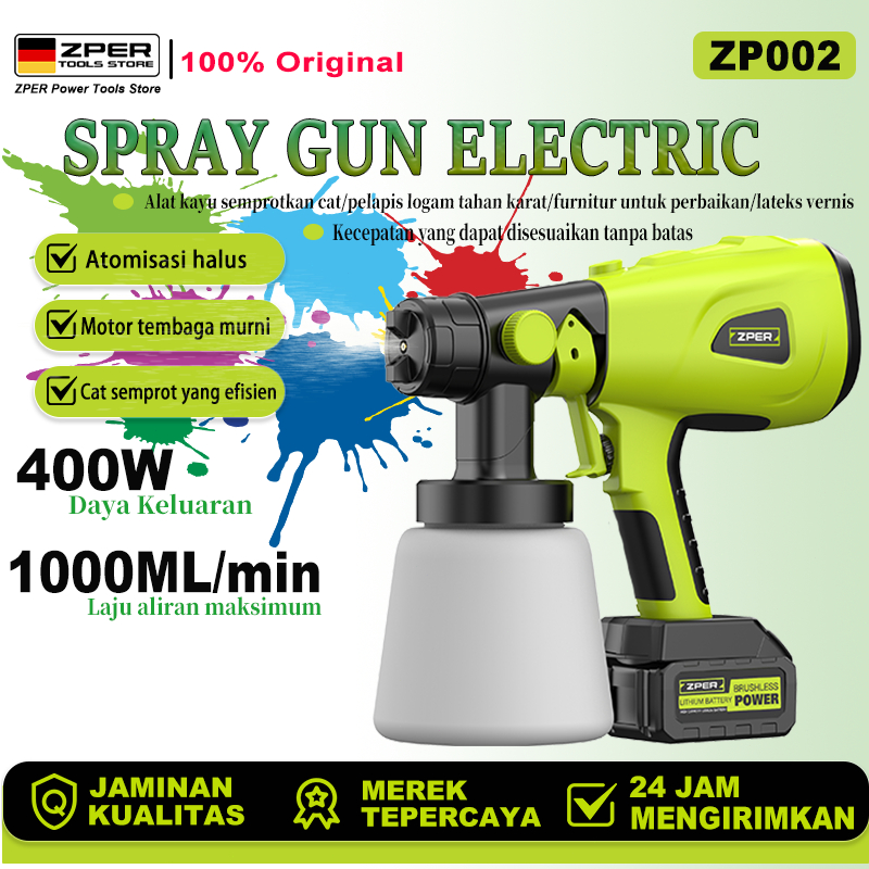 Jual 【ZPER】 1000ml/min Spraygun Cat Semprot Electric Spray Gun Alat ...