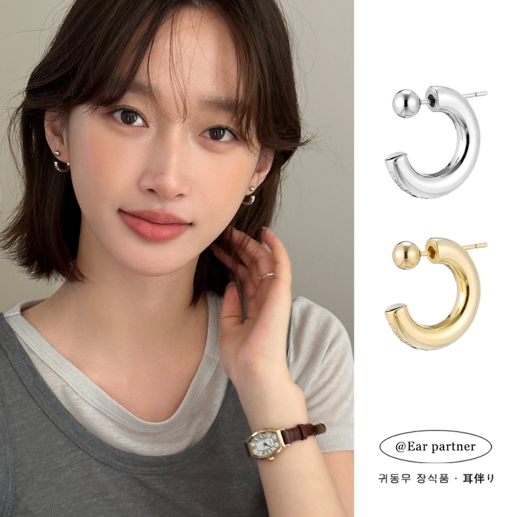 Jual Ear Partner Anting berbentuk C dengan desain gantung belakang yang ...