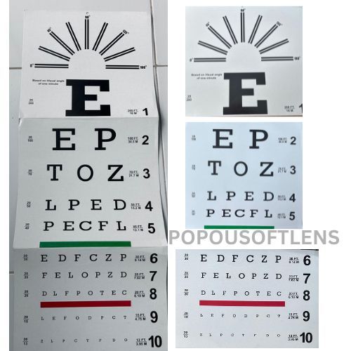 Jual Snallen Chart Abjad Bahan KERTAS DAN KAIN alat test mata rabun ...