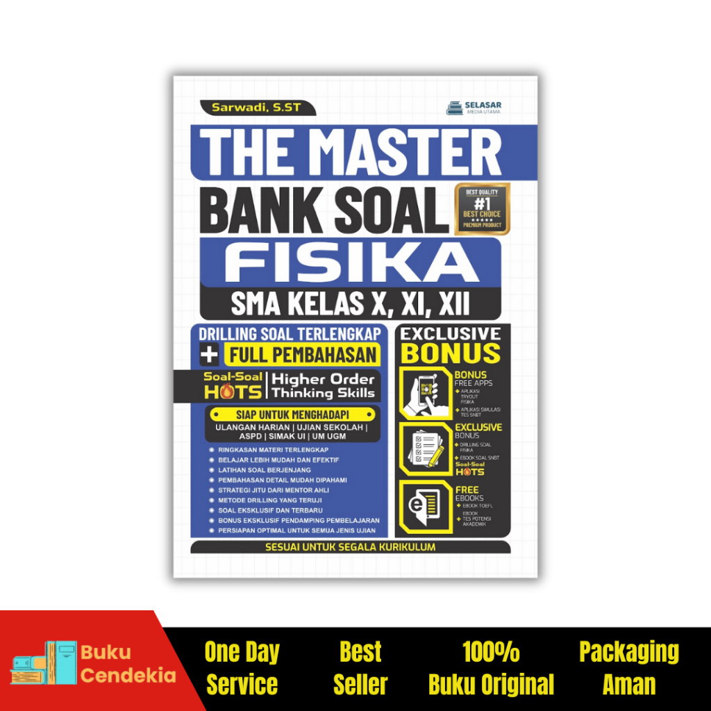Jual Selasar Media Utama - Buku The Master Bank Soal Fisika Sma Kelas X, XI, XII - Original ...