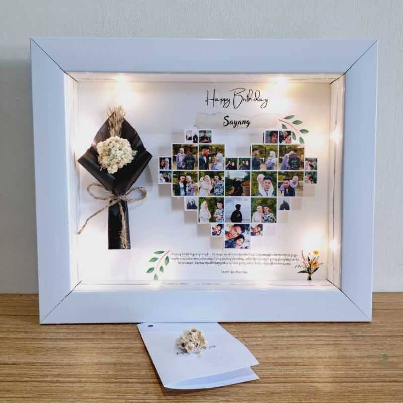 Jual Kadoinunik Kolase Foto Love uk 20x30 Kado Unik Frame Box Kado ...