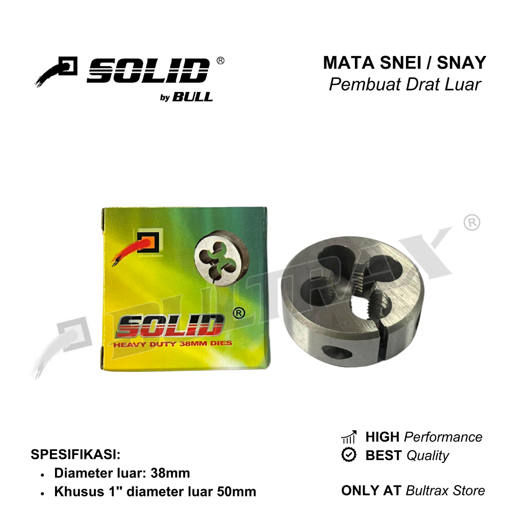 Jual SOLID Mata Snay Pembuat Drat Luar / Snei / Alat Ulir Drat / Senai / Snai / Round Dies HSS ...