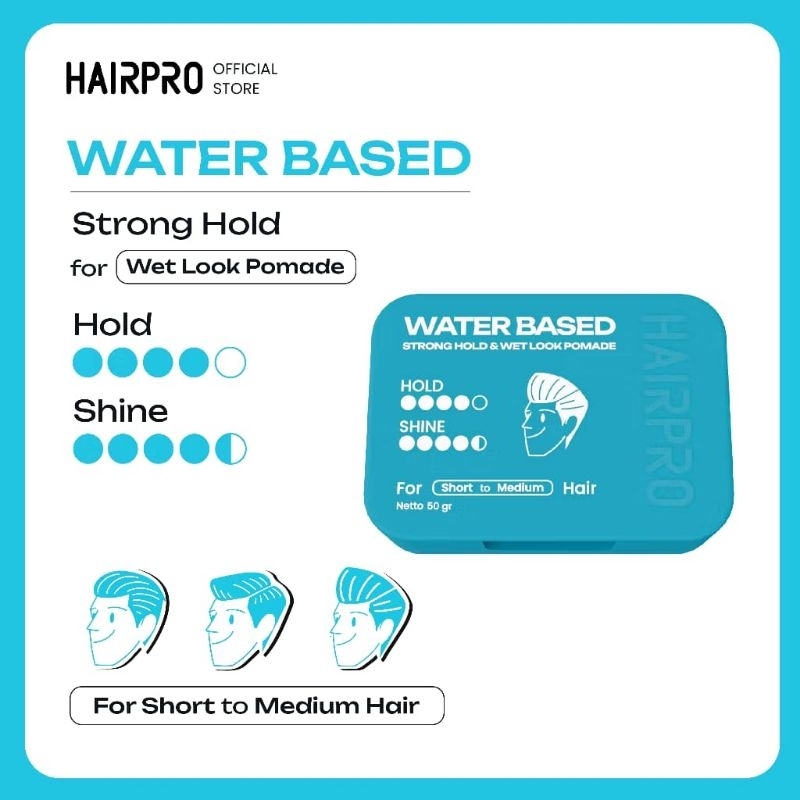 Jual HAIRPRO Waterbased - Pomade Untuk Rambut Rapi & Berkilau, Anti ...