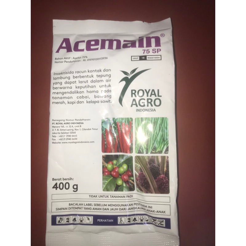 Jual Insektisida ACEMAIN 75 WP ( ASEFAT / ACHEPATE 75 % ) - 400g ...