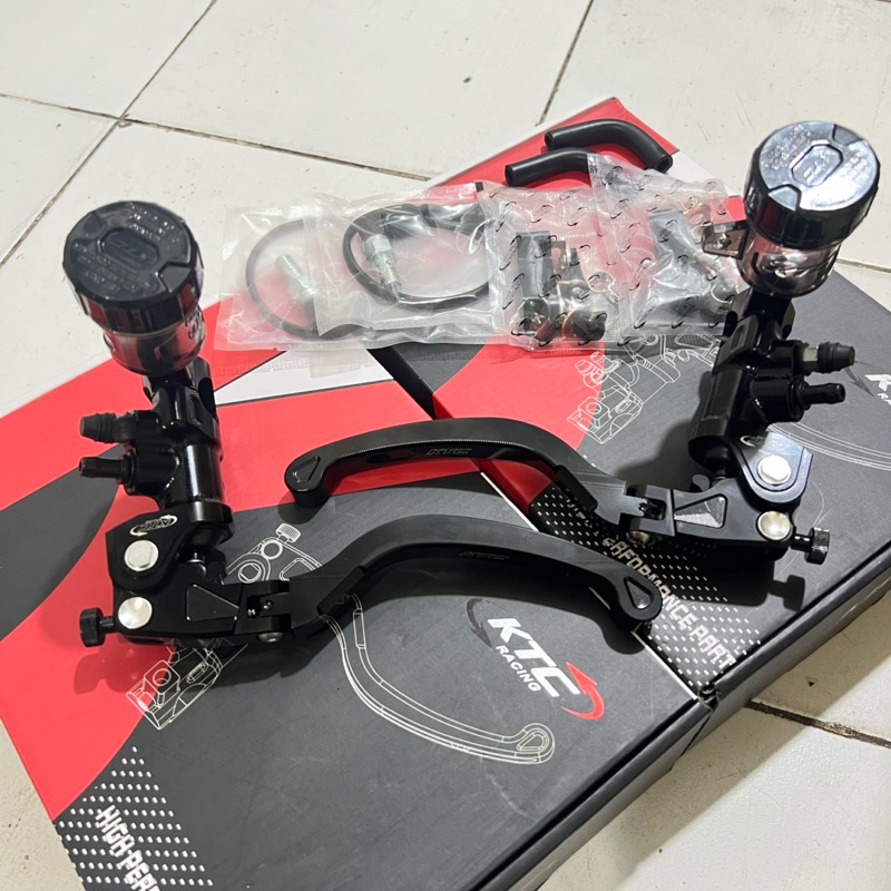 Jual NEW Master rem KTC RACING Cylender Up 110 V2 / Up 105 Double tabung Master rem Set kanan ...