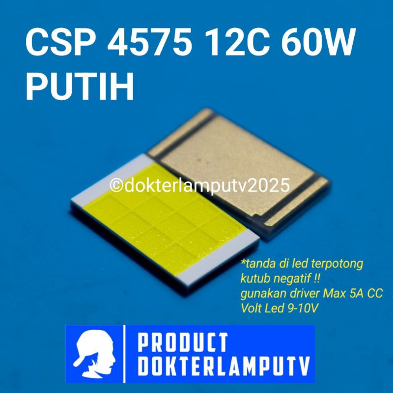 Jual CSP LED 4575 12C 60W 9V 6500K PUTIH TERANG UNTUK LAMPU BILED PROJI ...
