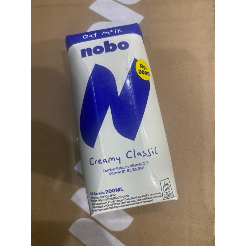 Jual Nobo oat milk creamy classic 200 ml | Shopee Indonesia