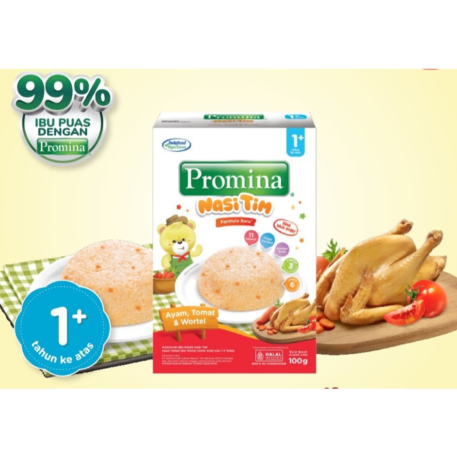Jual PROMINA NASI TIM RASA AYAM KAMPUNG TOMAT WORTEL 100 G - MAKANAN ...